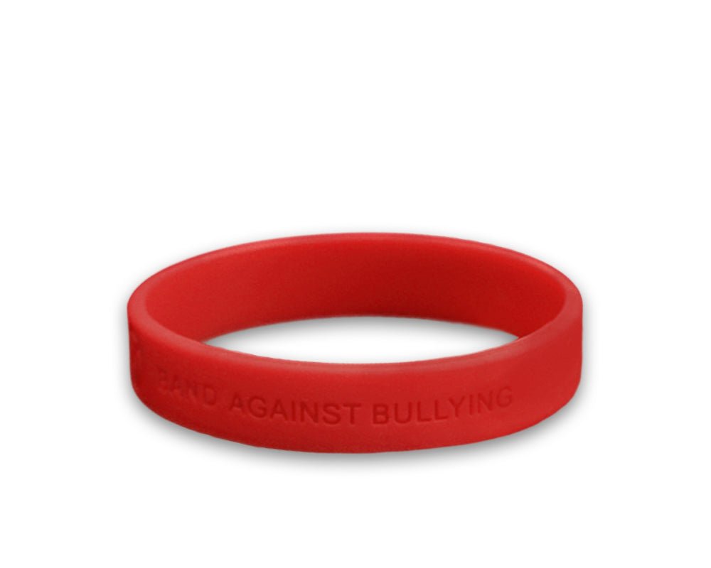 Bulk Red Band Against Bullying Silicone Bracelets, Bully Prevention ...
