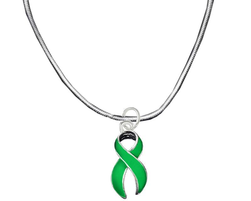 Green Ribbon Necklaces for Mental Health, Cerebral Palsy Awareness ...