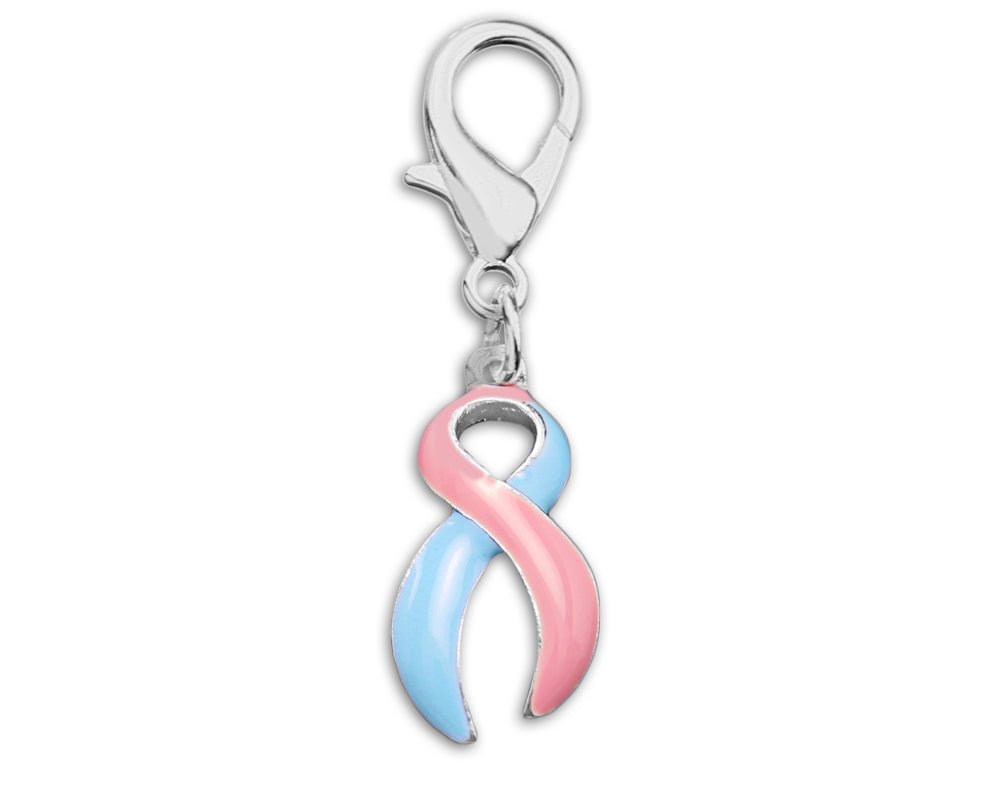 Bulk Pink & Blue Ribbon Hanging Charms for SIDS, Infant Death, Male ...