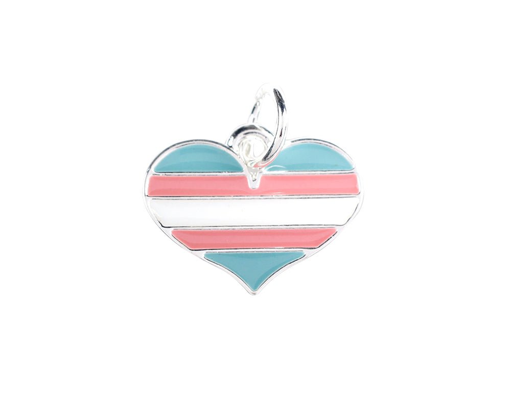 Bulk Transgender Flag Heart Charms for Gay Pride Jewelry Making ...