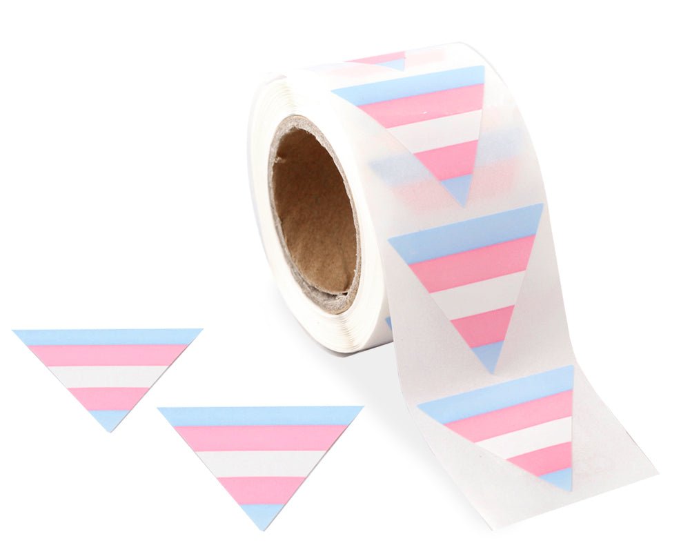 Rectangle Transgender Pride Stickers - Transgender Flag LGBTQ Stickers ...