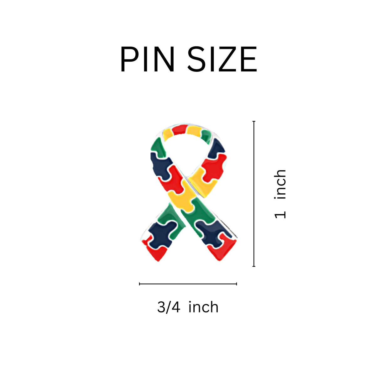 10 Pack Autism Ribbon Awareness Pins – The Awareness Company