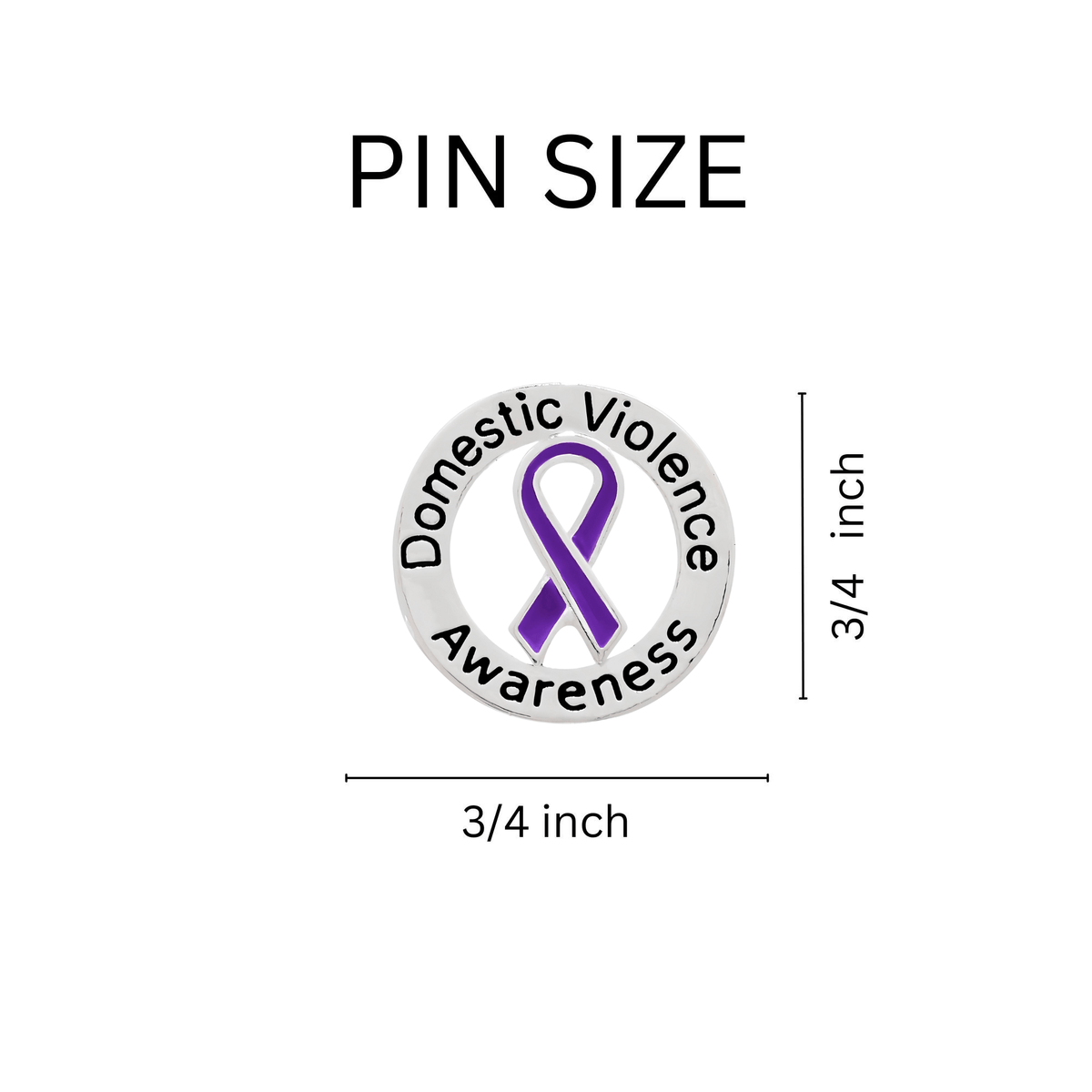Bulk Domestic Violence Awareness Purple Ribbon Pins, Domestic Violence ...
