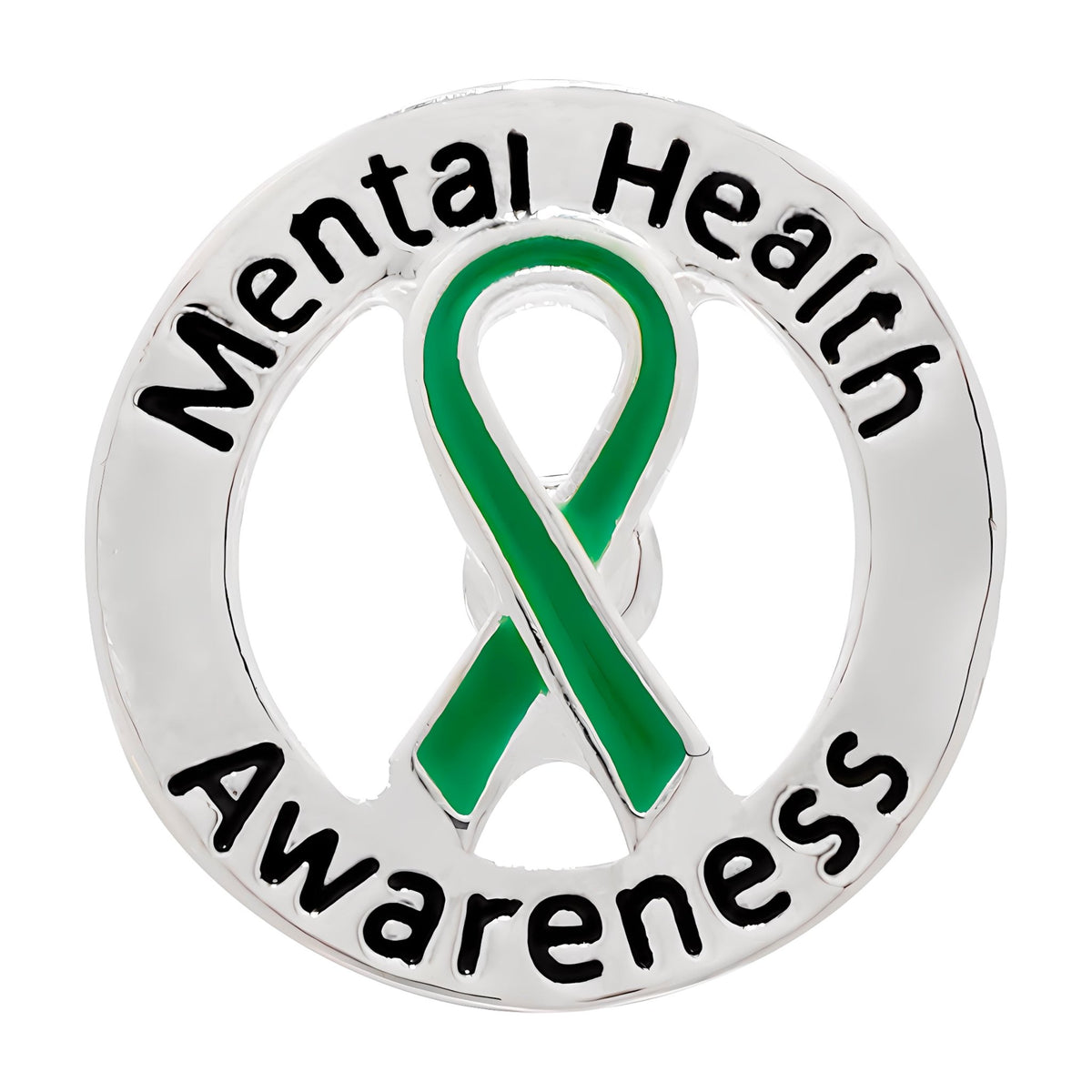 Bulk Mental Health Awareness Pins in Bulk, Green Ribbon Lapel Pins for ...