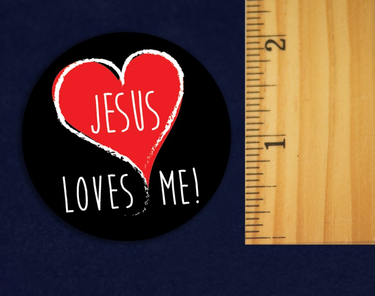 Jesus Loves Me Stickers, Religious Heart Jesus Stickers – The Awareness ...