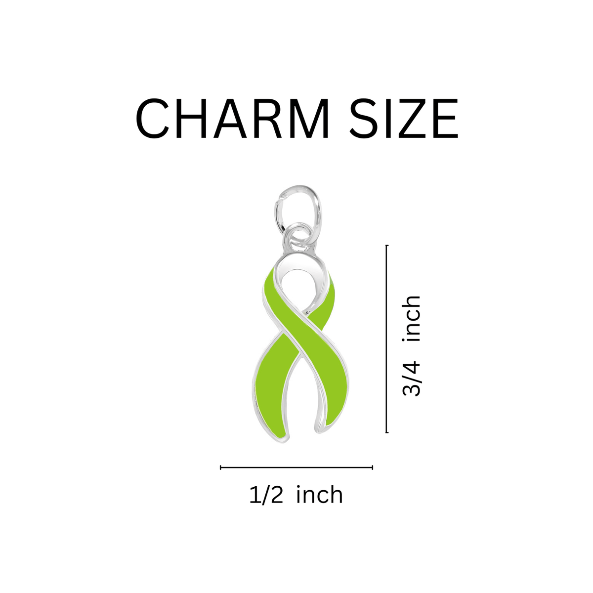 Lime Green Ribbon Awareness Charms – The Awareness Company