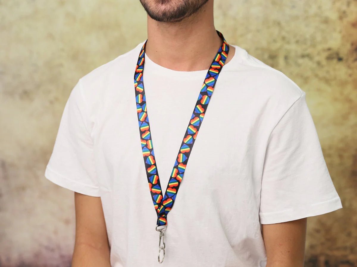 Bulk Rainbow Heart Lanyards Wholesale, Bulk LGBTQ Badge Holders - The ...