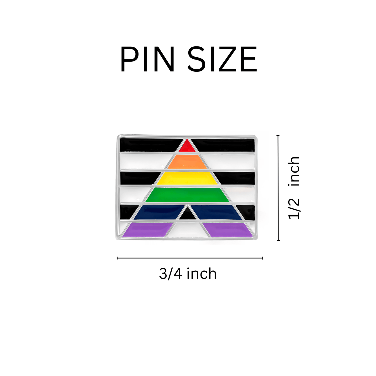 10 Pack Straight Ally, Heterosexual Flag Pins – The Awareness Company