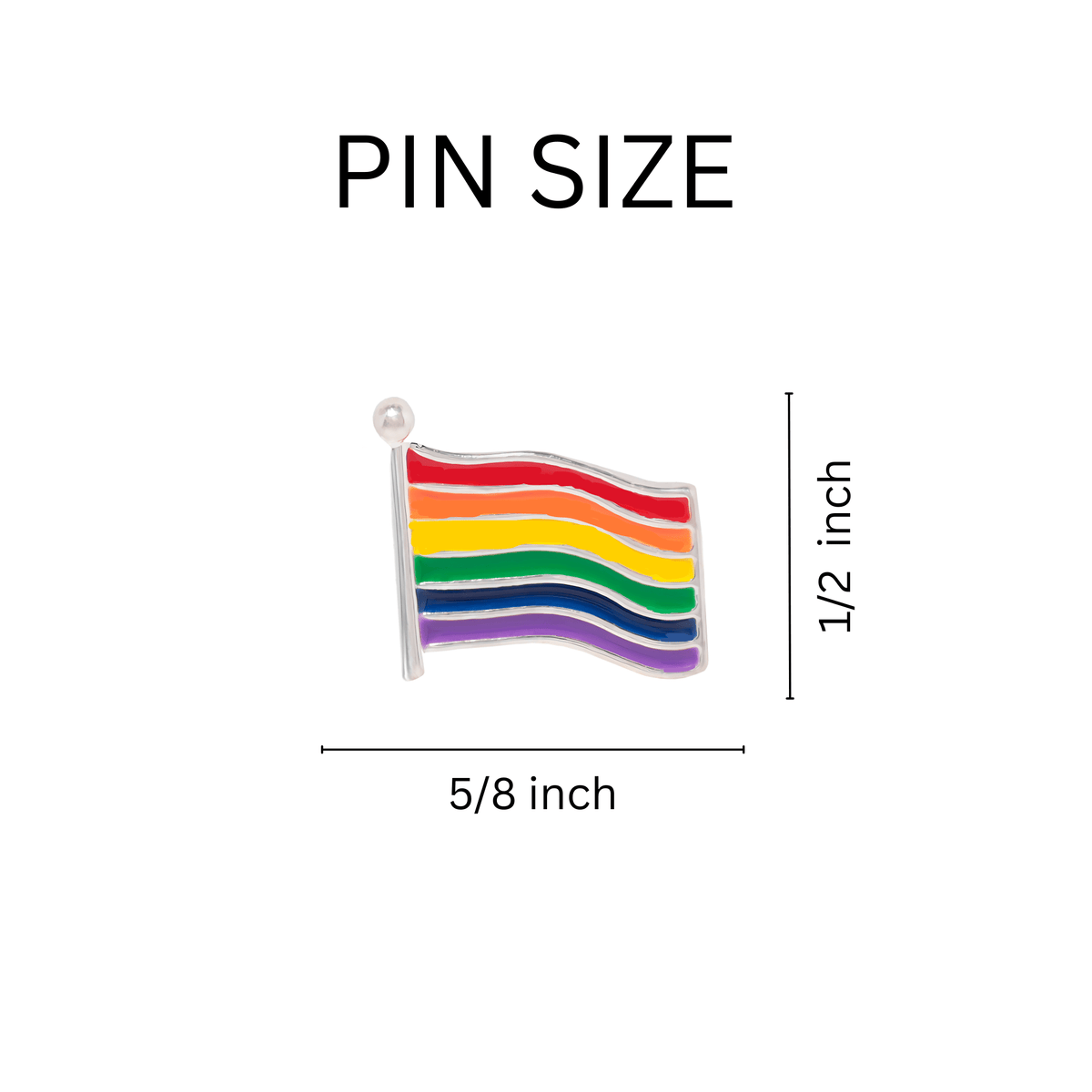 10 Small Rainbow Flag Lapel Pins – The Awareness Company