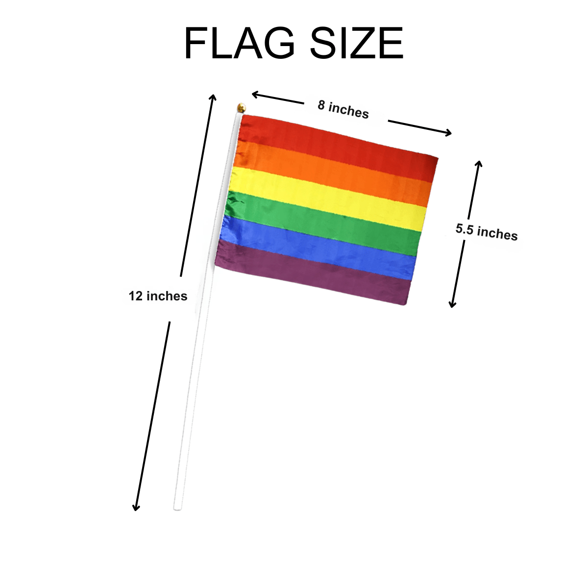 10 Small Rainbow Flags on a Stick for Pride Parades – The Awareness Company