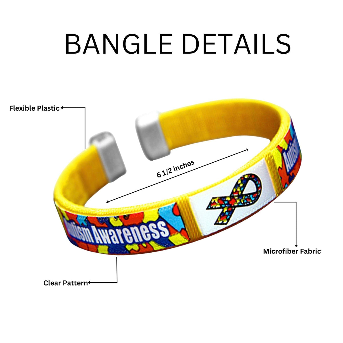 10 Pack Autism Awareness Bangle Bracelets – The Awareness Company