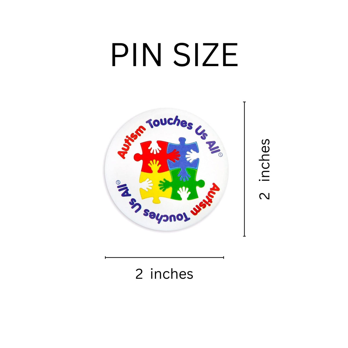 Bulk Round Autism Button Pins Bulk in Bulk for Fundraising - The ...