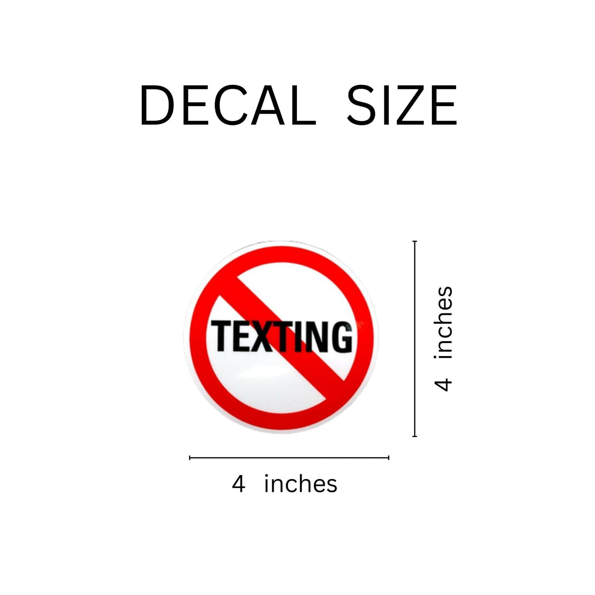 Bulk No Texting Car Window Decals - The Awareness Company