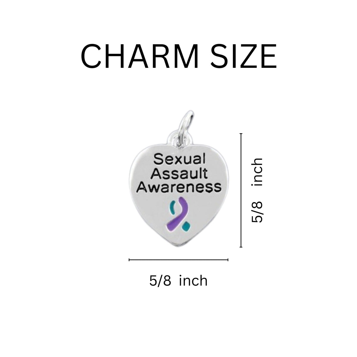 Bulk Sexual Assault Awareness Key Chains, Teal & Purple Ribbon Key ...