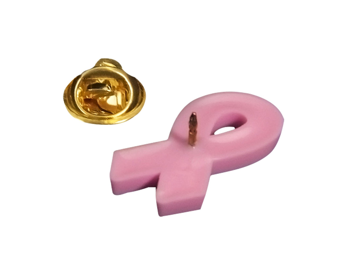 Bulk Pink Silicone Ribbon Pins, Inexpensive Pink Breast Cancer Pins ...